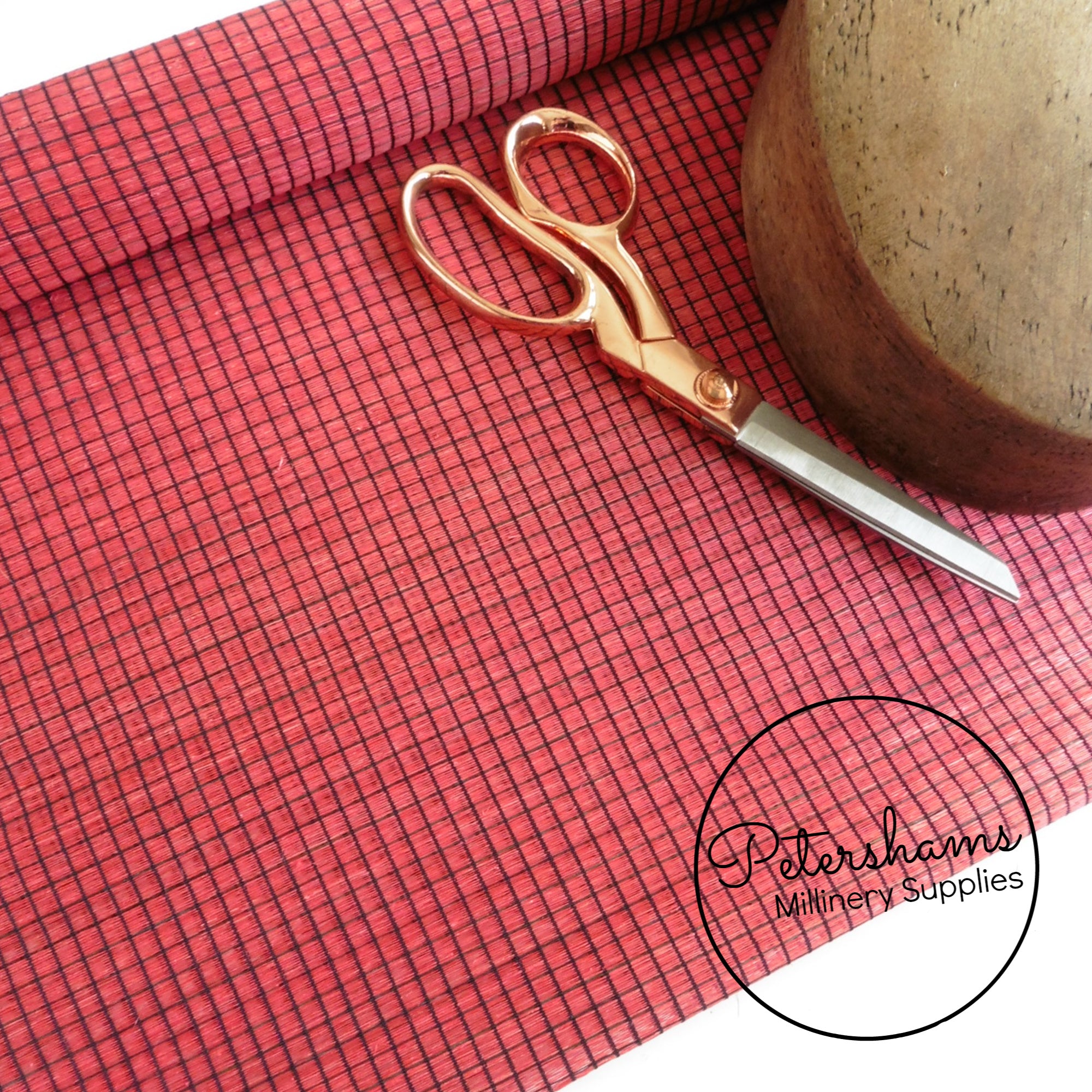 Silk Abaca with Buntal Small Check Design Fabric - 1/2m – Petershams ...