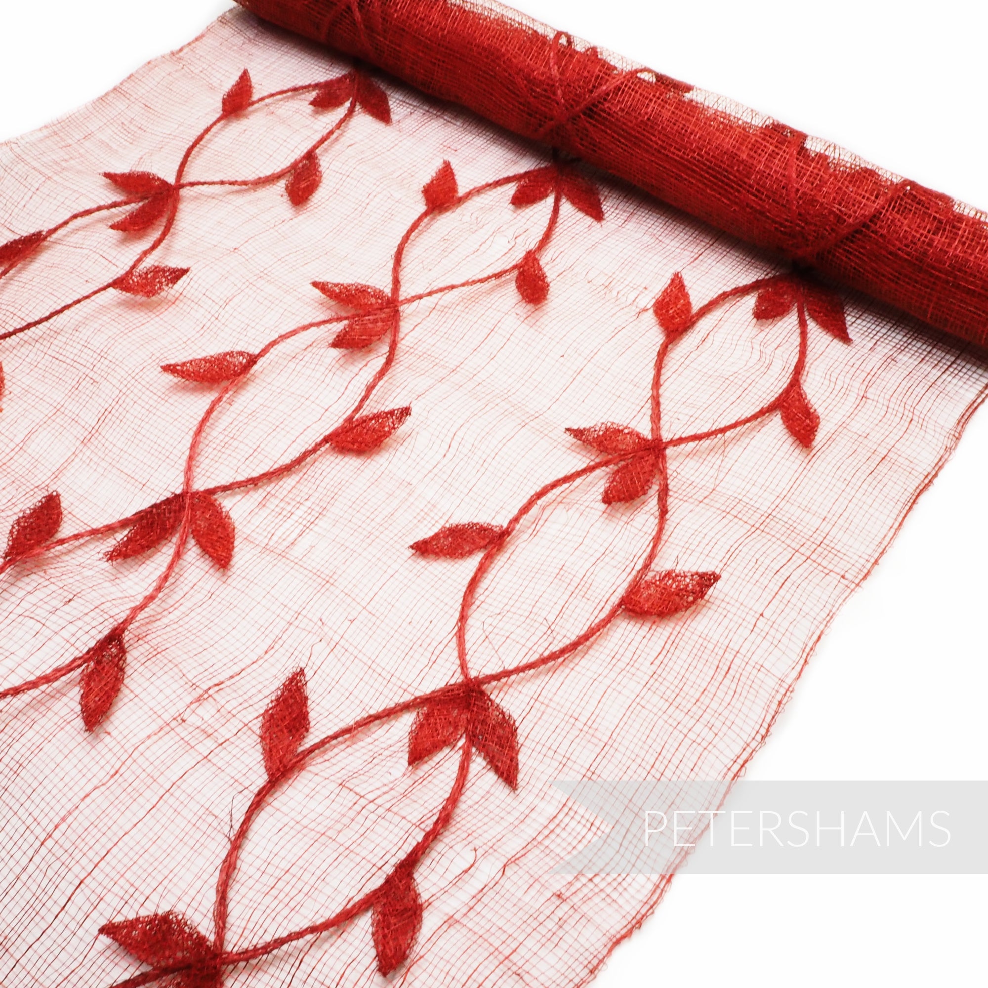 45cm Applique Leaf Sinamay Fabric - 1/2m – Petershams Millinery Supplies