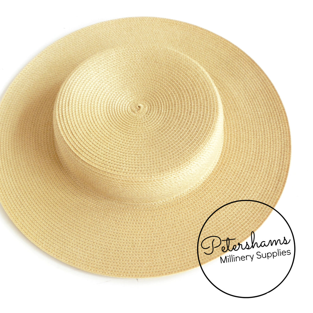 Small Brim Polybraid Boater Fascinator Hat Base – Petershams Millinery ...