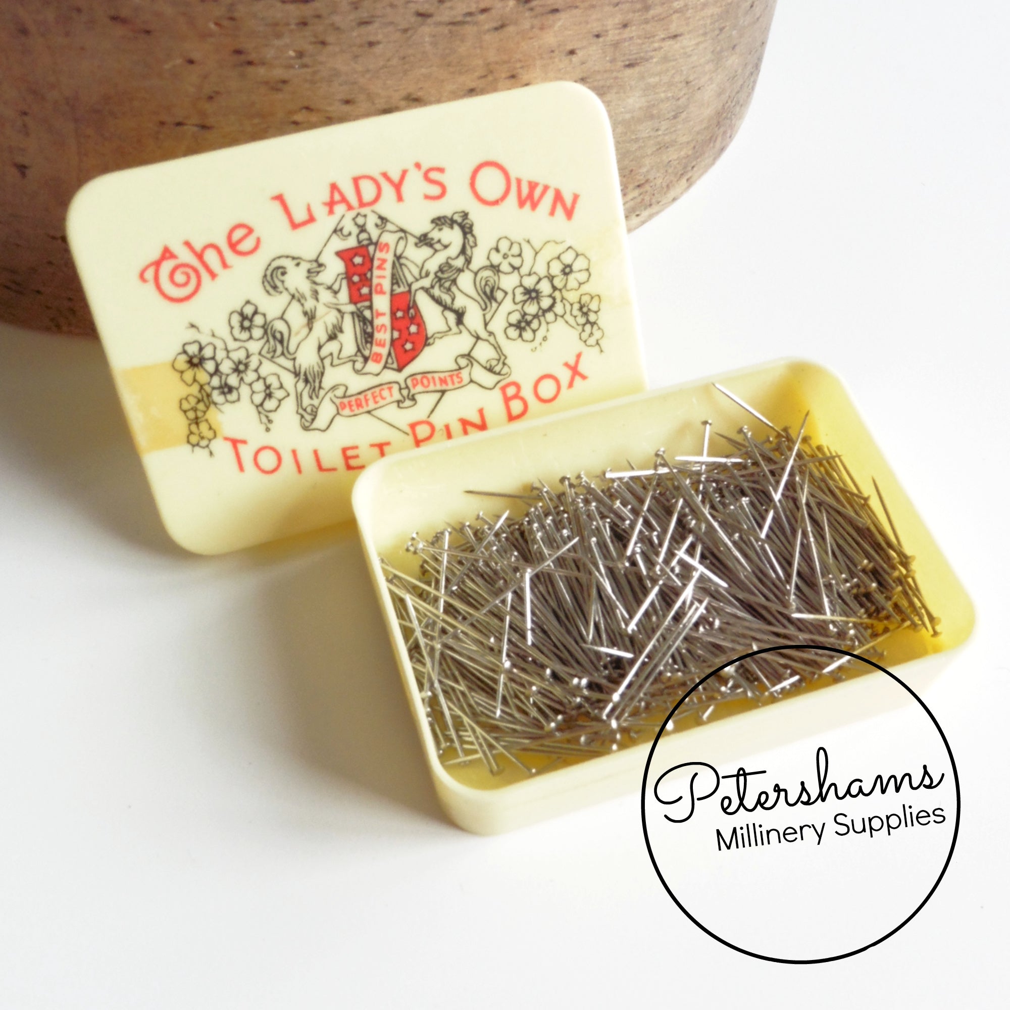 Vintage 1960s Lady's Own Toilet Pin Box – Petershams Millinery Supplies