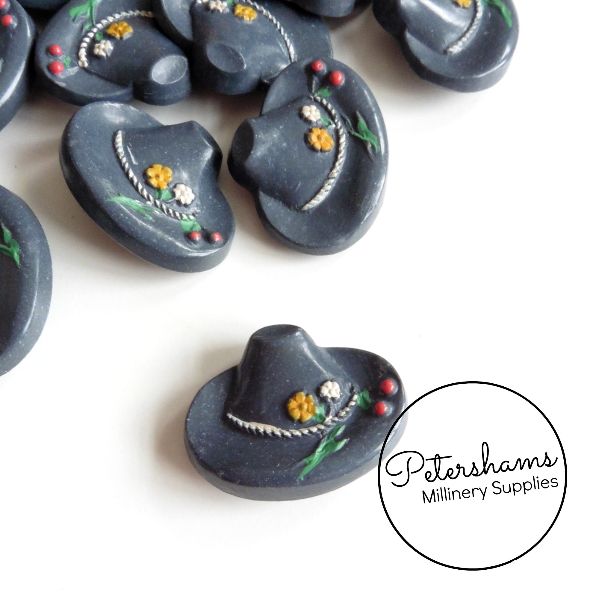Vintage 1940s/50s Bavarian Hat Buttons – Petershams Millinery Supplies