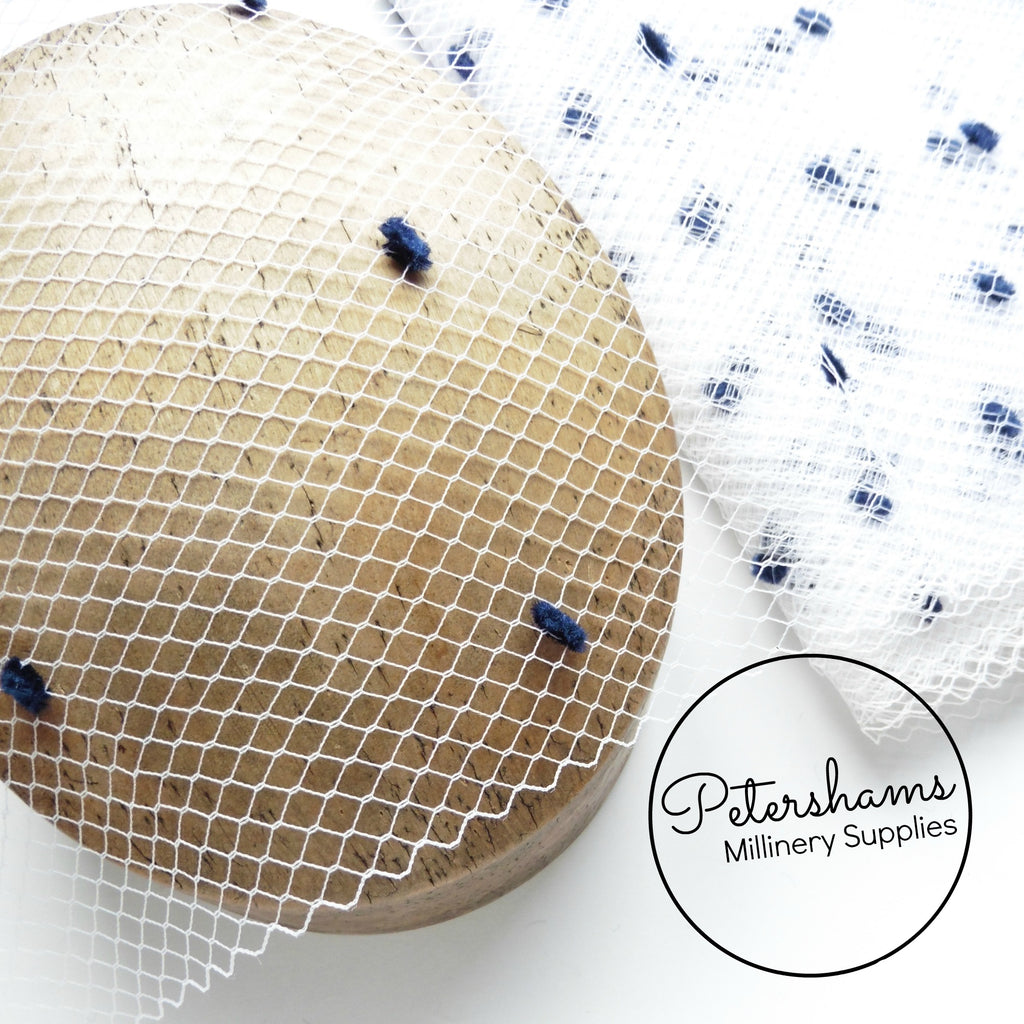 1960s / 1970s Dotted Plain Vintage Veiling -1m – Petershams Millinery ...