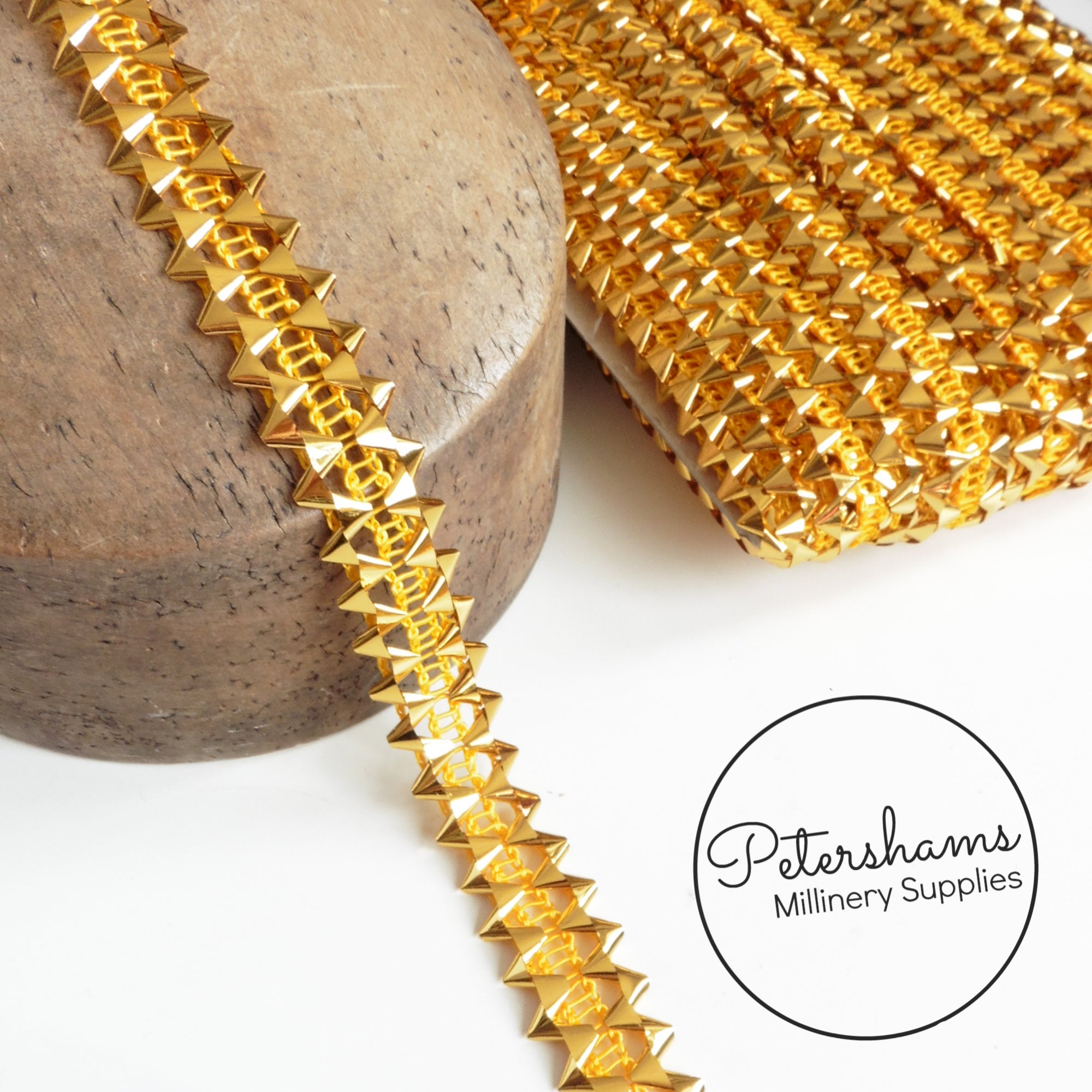 Vintage Metallic Faux Stud Trim - 1m – Petershams Millinery Supplies