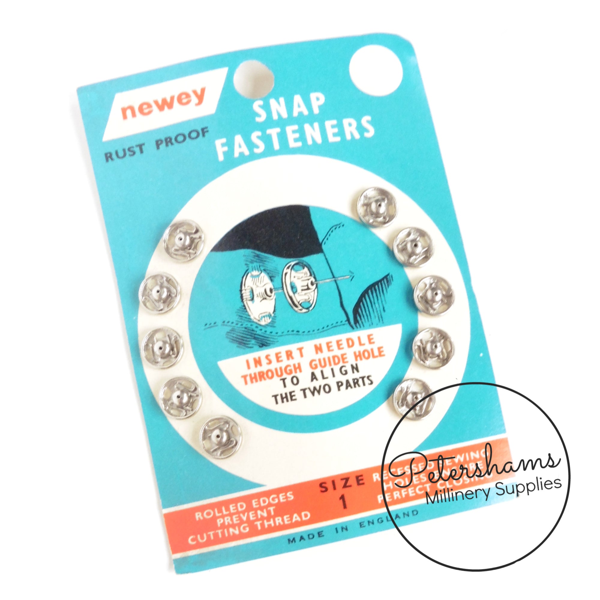 Vintage 1960s Newey Metal Snap Fasteners – Petershams Millinery Supplies
