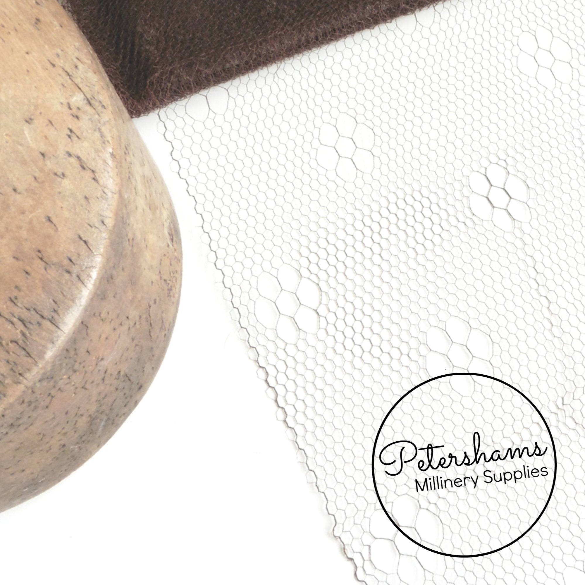 'Kat' Vintage 1940s/50s Brown Floral Pattern Veiling - 1m – Petershams ...