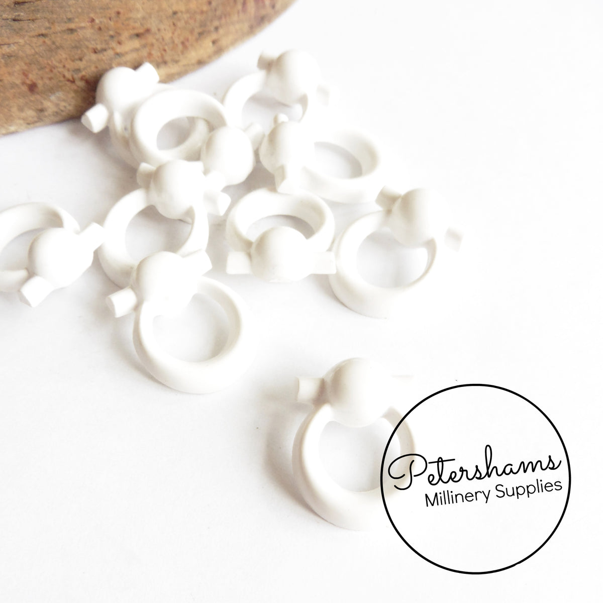 Vintage 1960s White Plastic Door Knocker Buttons – Petershams Millinery ...