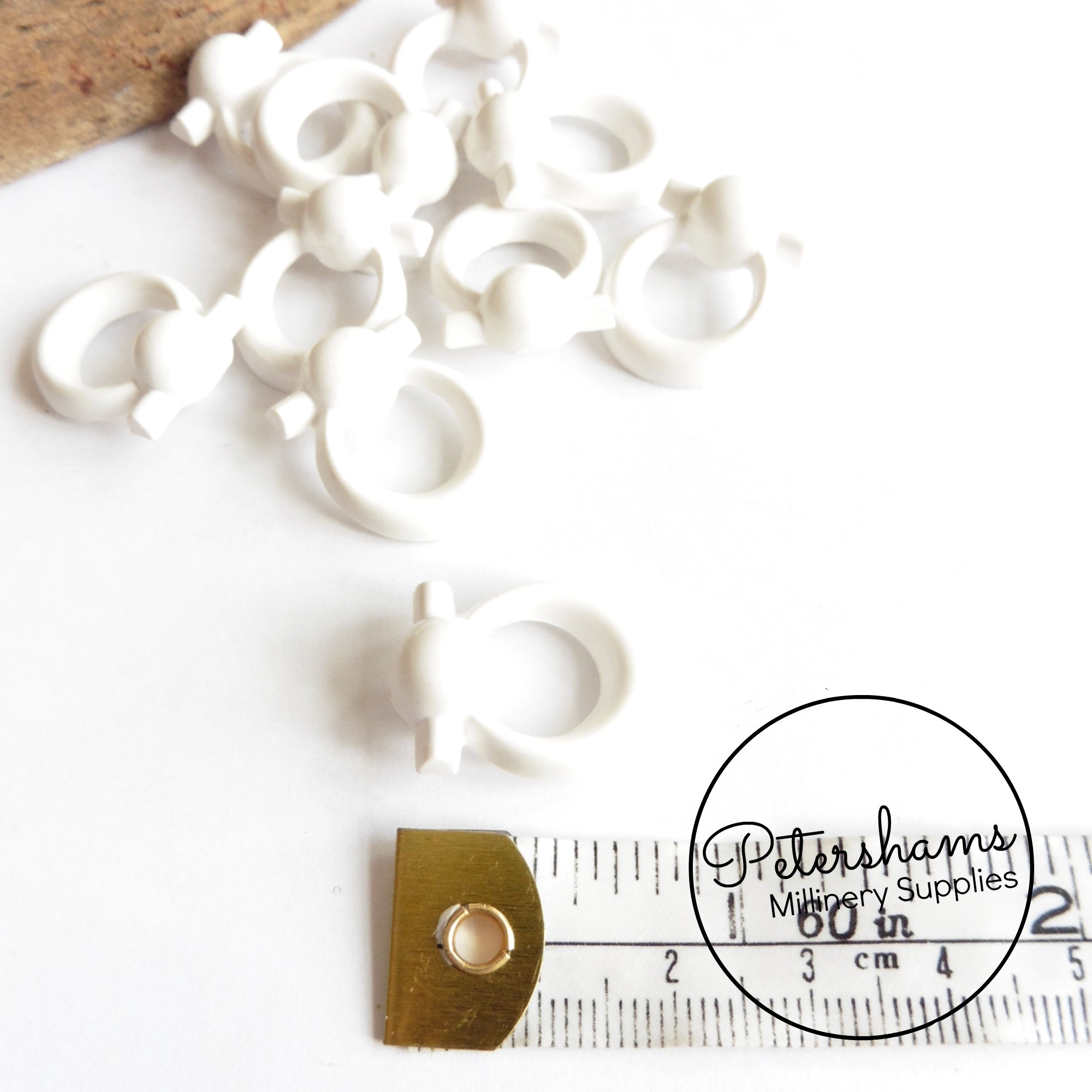 Vintage 1960s White Plastic Door Knocker Buttons – Petershams Millinery ...