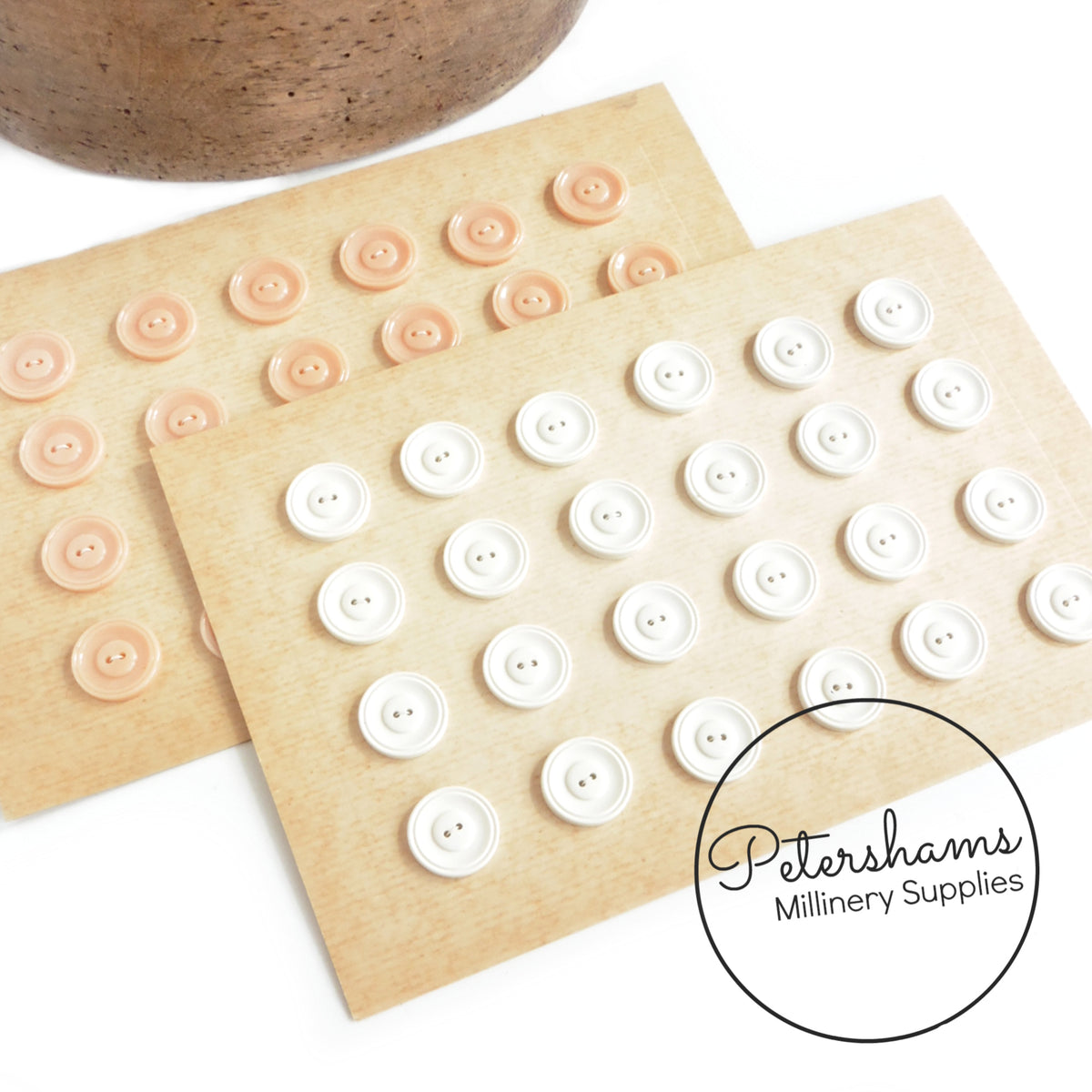 Vintage 1940s 19mm Simple Buttons - Full Card – Petershams Millinery ...