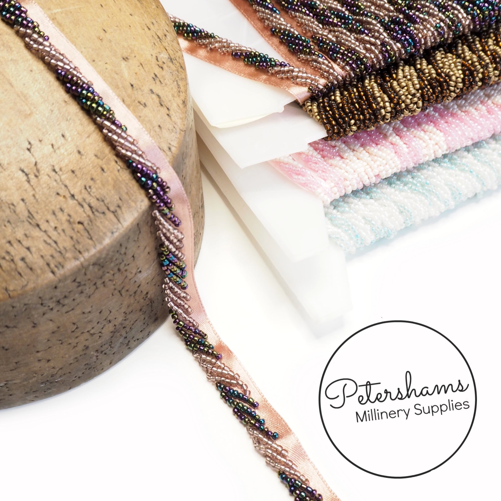 Candy Cane Effect Seed Bead Insertion Piping Trim - 1m – Petershams ...